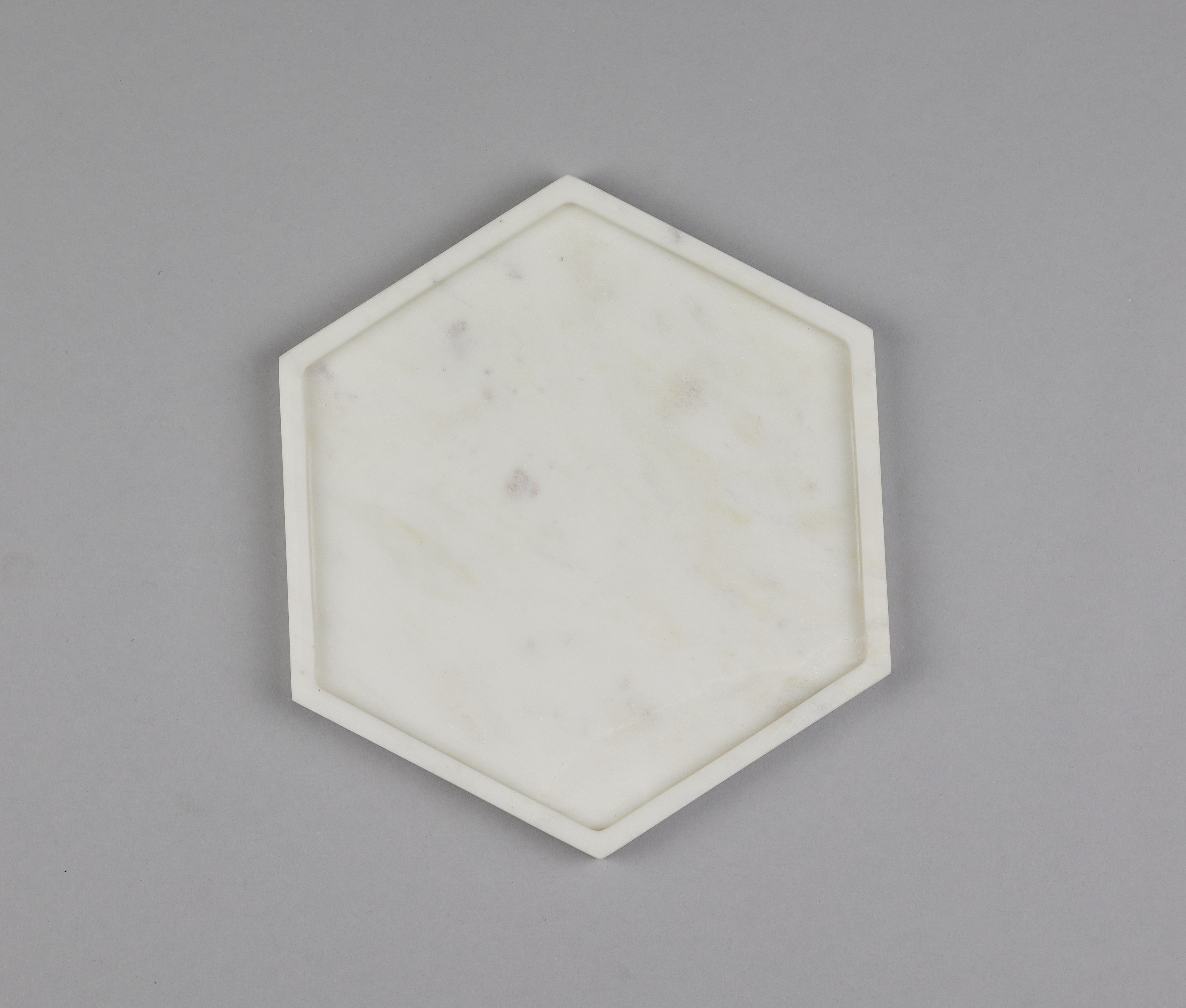 Shop Hexagon Shape Marble Tray | Stone Essential Marble Serveware